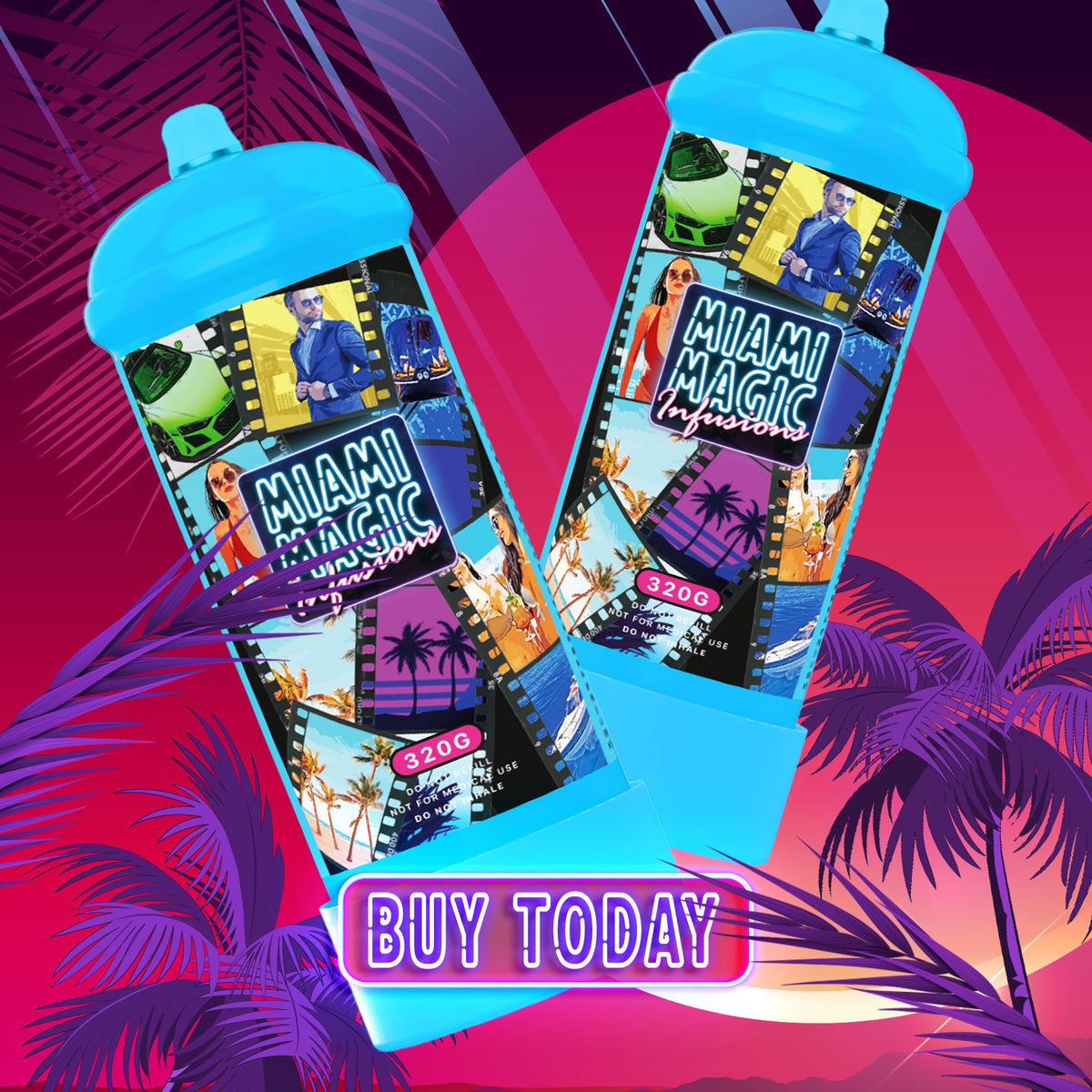 Miami Magic Infusions 320g N2O Cannister | QuickWhip – QuickWhip AU